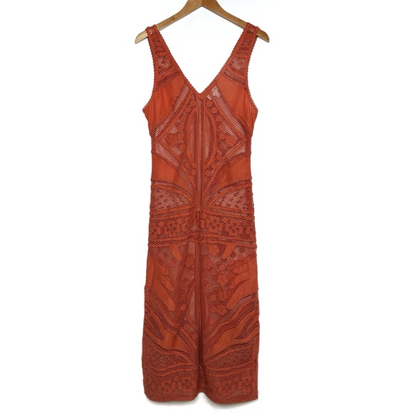 Cleobella | Swim | Cleobella Rust Burnt Orange Sleeveless Vneck Mesh ...